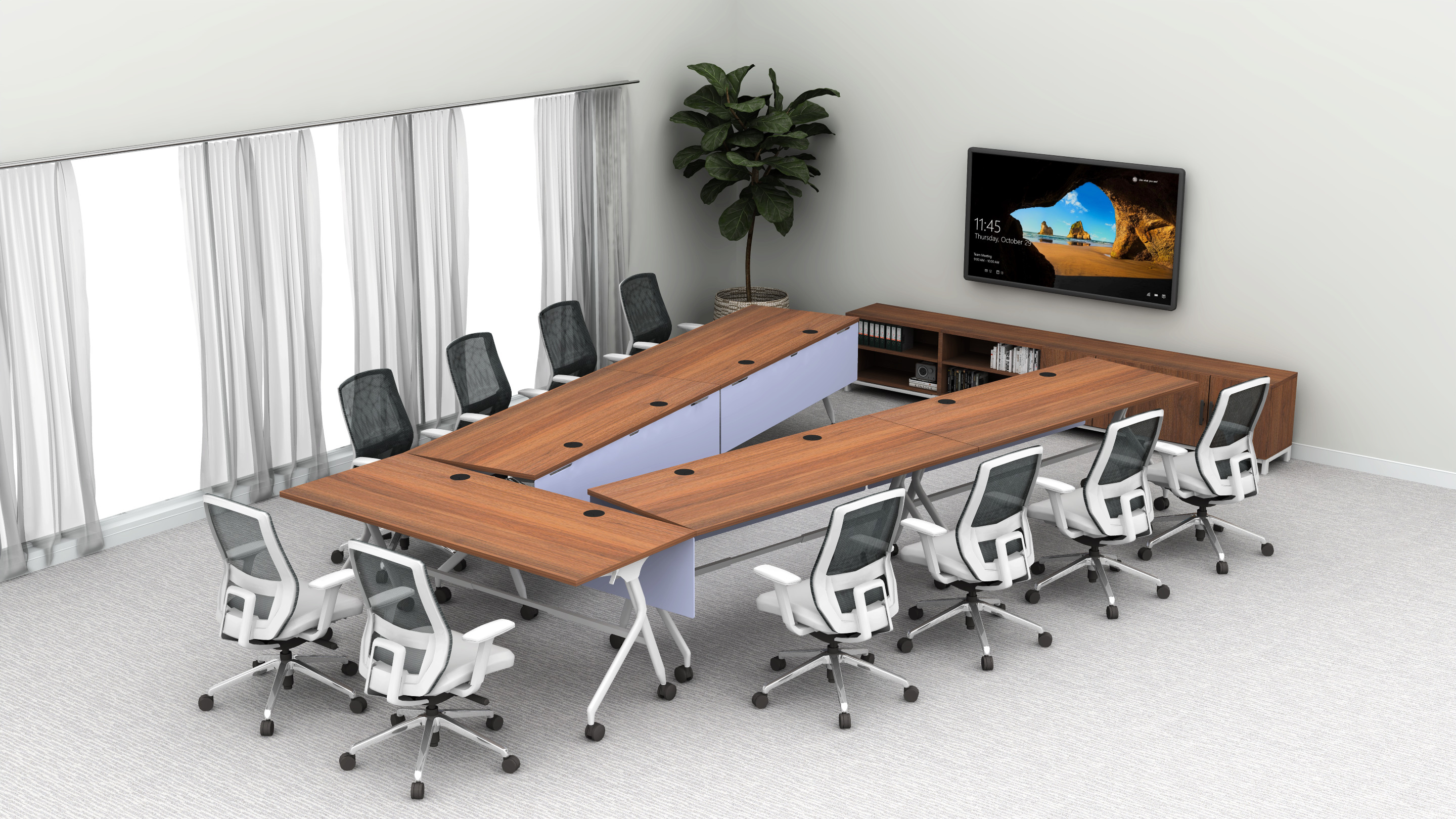 U Shape Conference Table 12 Foot Conference Room Table | Modern,