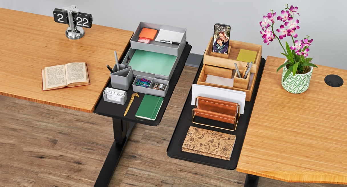 Uplift desk storage store
