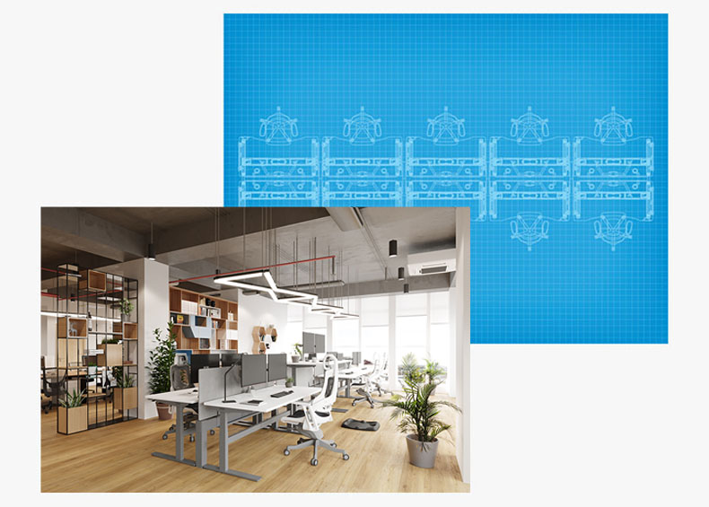 4-Leg Standing Desk | UPLIFT Desk