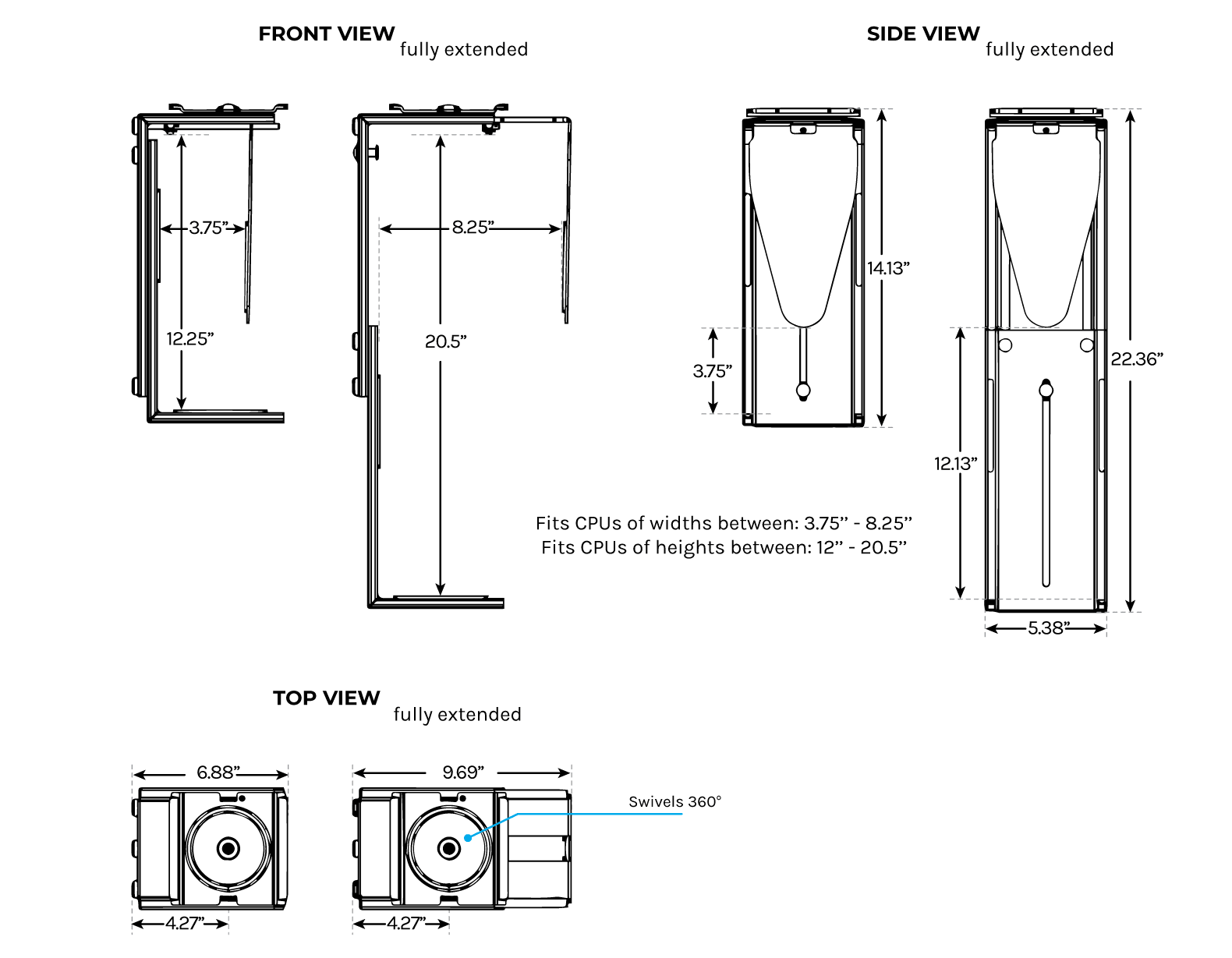 CPU Holder | UPLIFT Desk