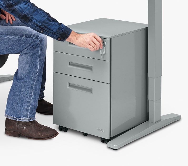 3-Drawer Square File Cabinet | UPLIFT Desk