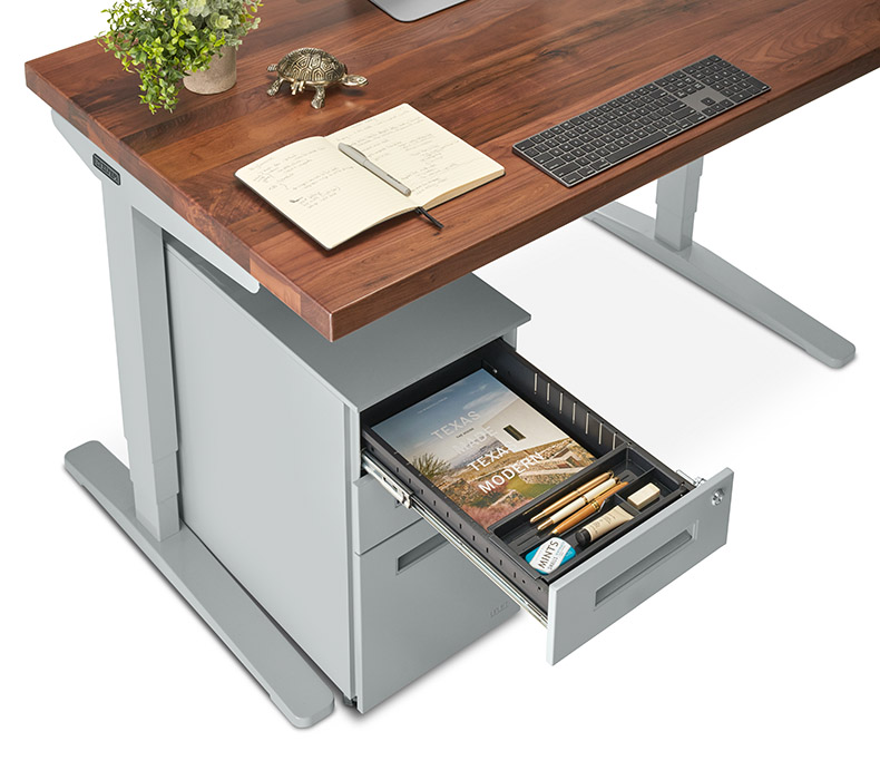 3-Drawer Narrow Square File Cabinet | UPLIFT Desk