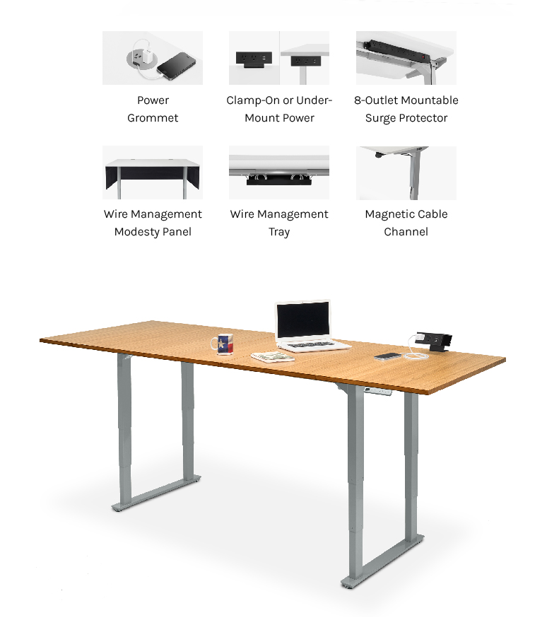 Height Adjustable Conference Table, 42" Wide | UPLIFT Desk